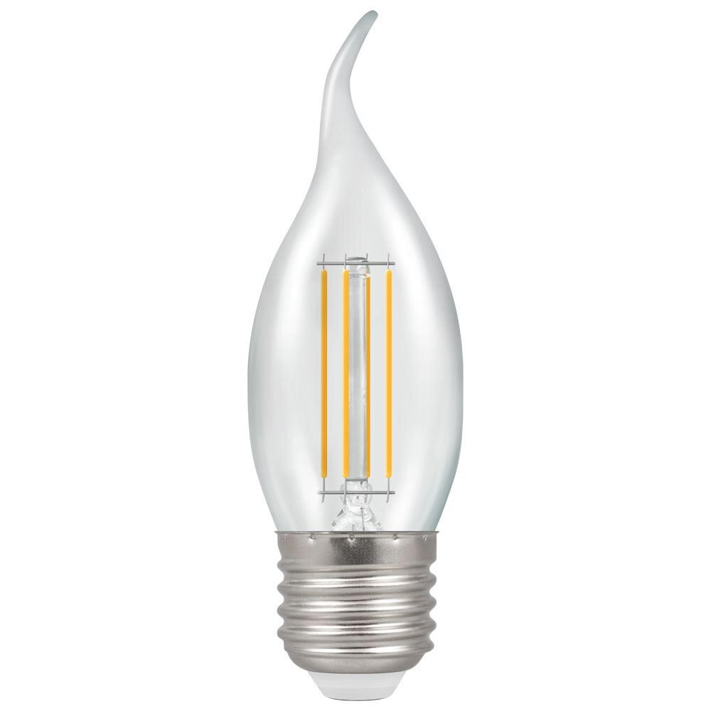 LED Filament Bent Tipped Candle 5W 240V Very Warm White E27 Clear Dimmable