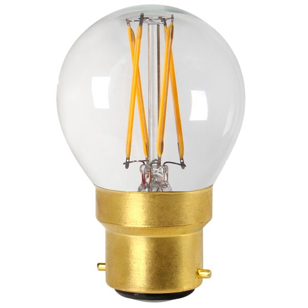 Girard Sudron LED Filament Golfball 4W B22d Clear Very Warm White Dimmable Girard Sudron LED Filament Golfball 4W B22d Clear Very Warm White Dimmable